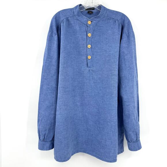 J. Peterman | Tops | J Peterman Womens Tunic Top Poet Shirt Sz Large ...